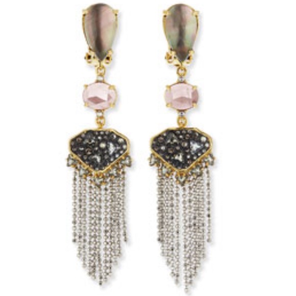 Alexis Bittar | Jewelry | Alexis Bittar Pave Crystal Fringe Drop ...